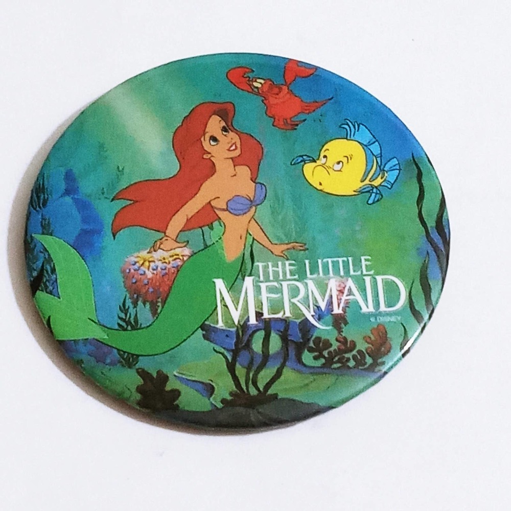 Vintage Disney Little Mermaid Button Ariel Flounder &… - Gem